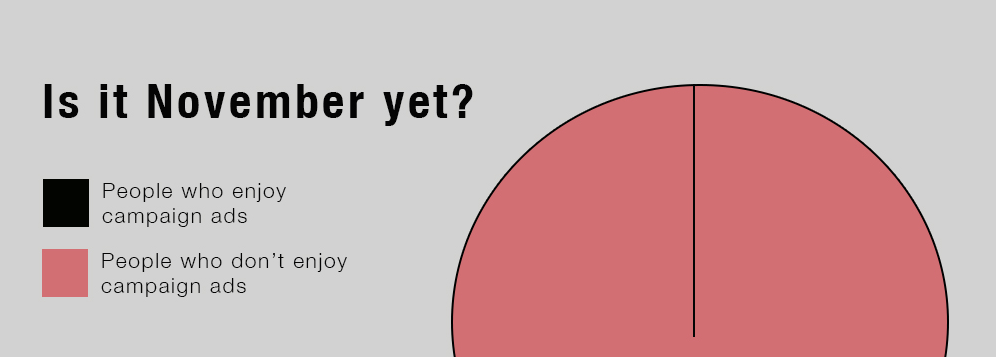 Pie Chart: People Who Enjoy Campaign Ads - FamousDC